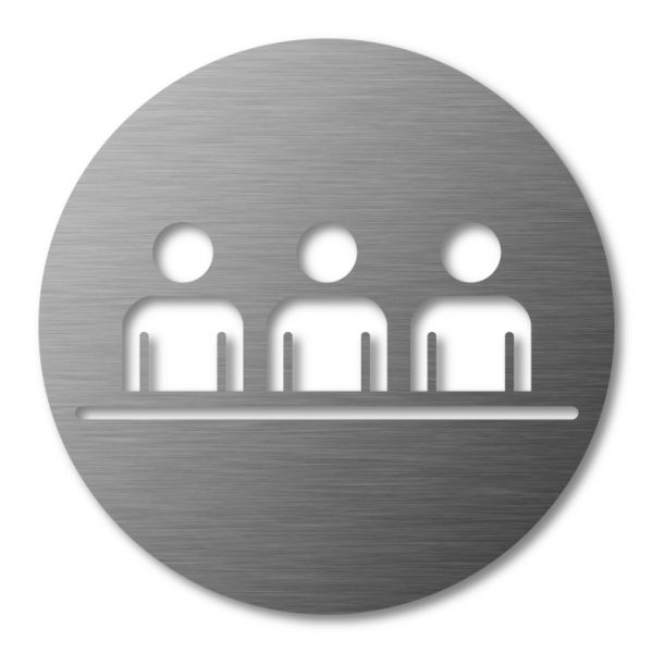 Letrero circular recepción - MetadiX corte por láser