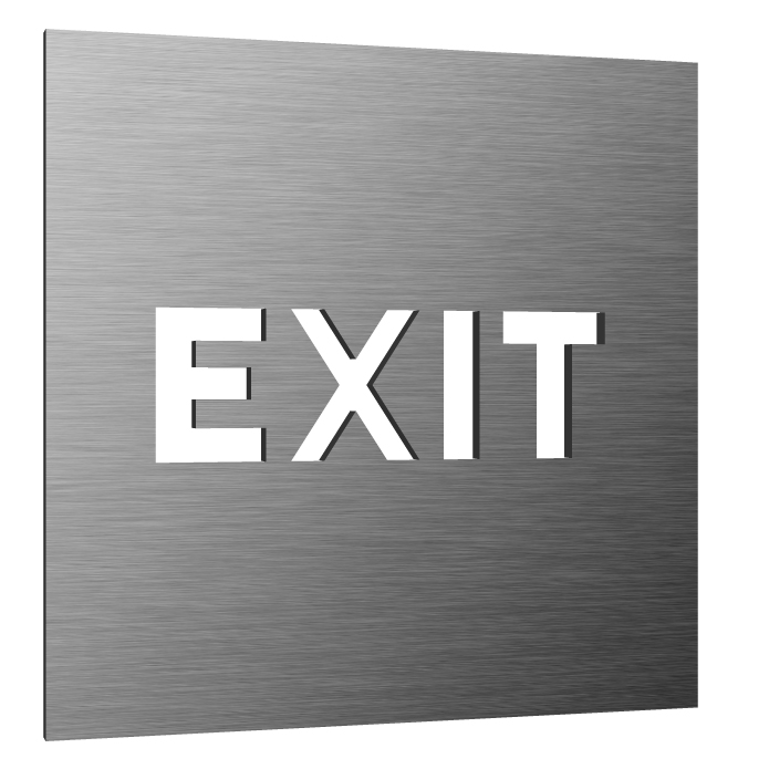 Letrero cuadrado Exit - MetadiX corte por láser de metal