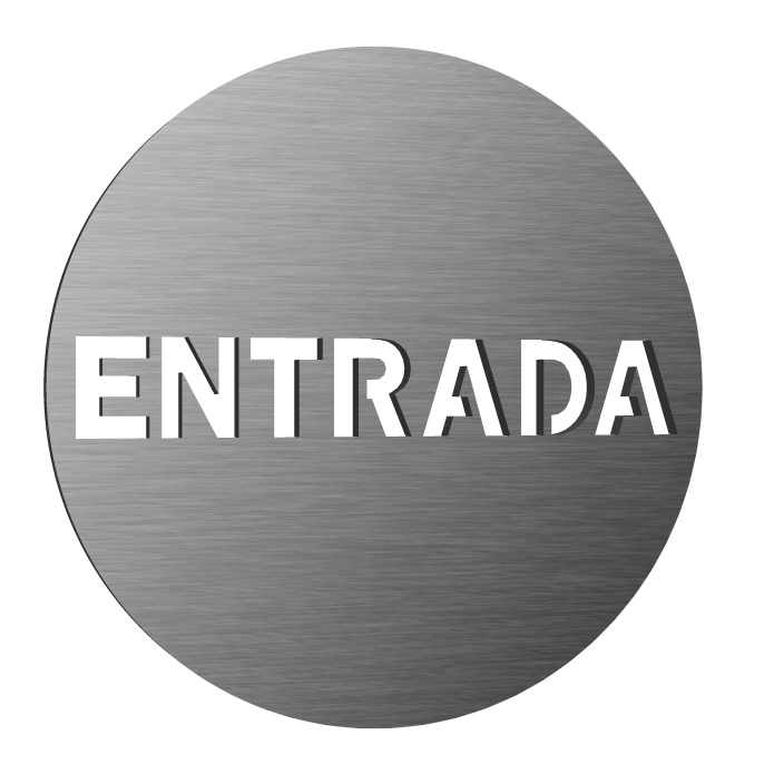 Letrero circular Entrada - MetadiX corte por láser de metal