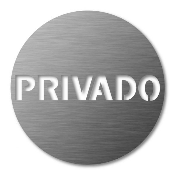 Letrero circular Privado - MetadiX corte por láser de metal